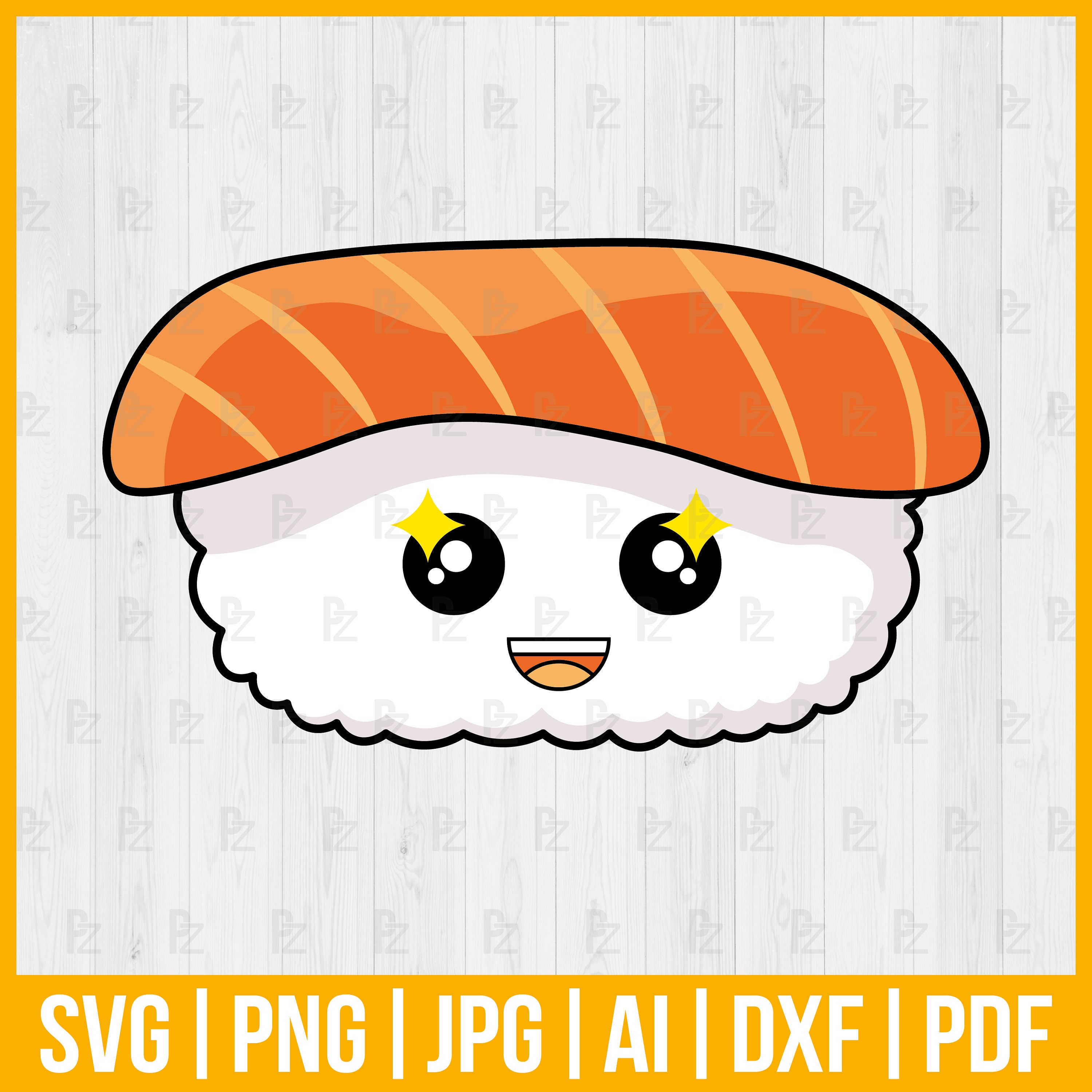 SVG sushi, japan svg, kawaii svg, svg, dxf, png, jpg, pdf, eps, digital ...