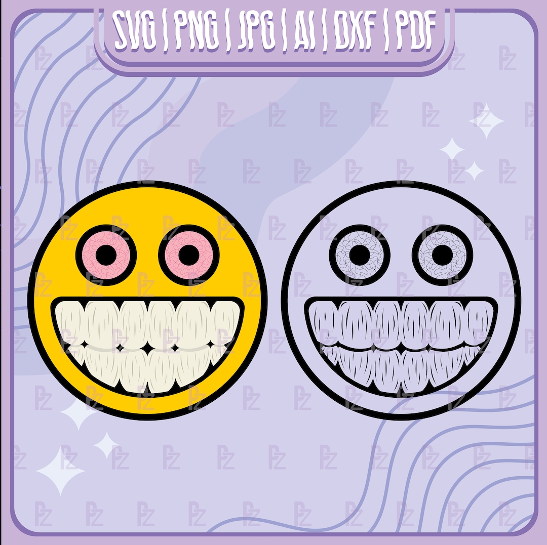 Creapy Smiley Face Svg High Smiley Svg Emoji Svg Svg Files for Cricut and Silhouette Vector ...