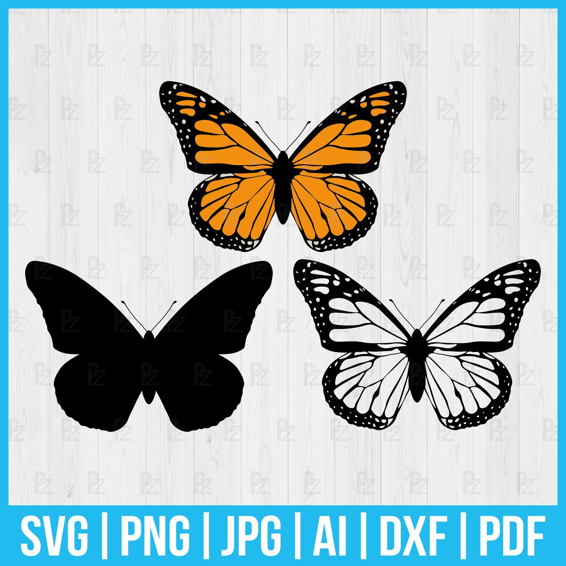SVG Butterfly, Cutting File, Butterfly for Cricut, Silhouette, Svg, Dxf ...