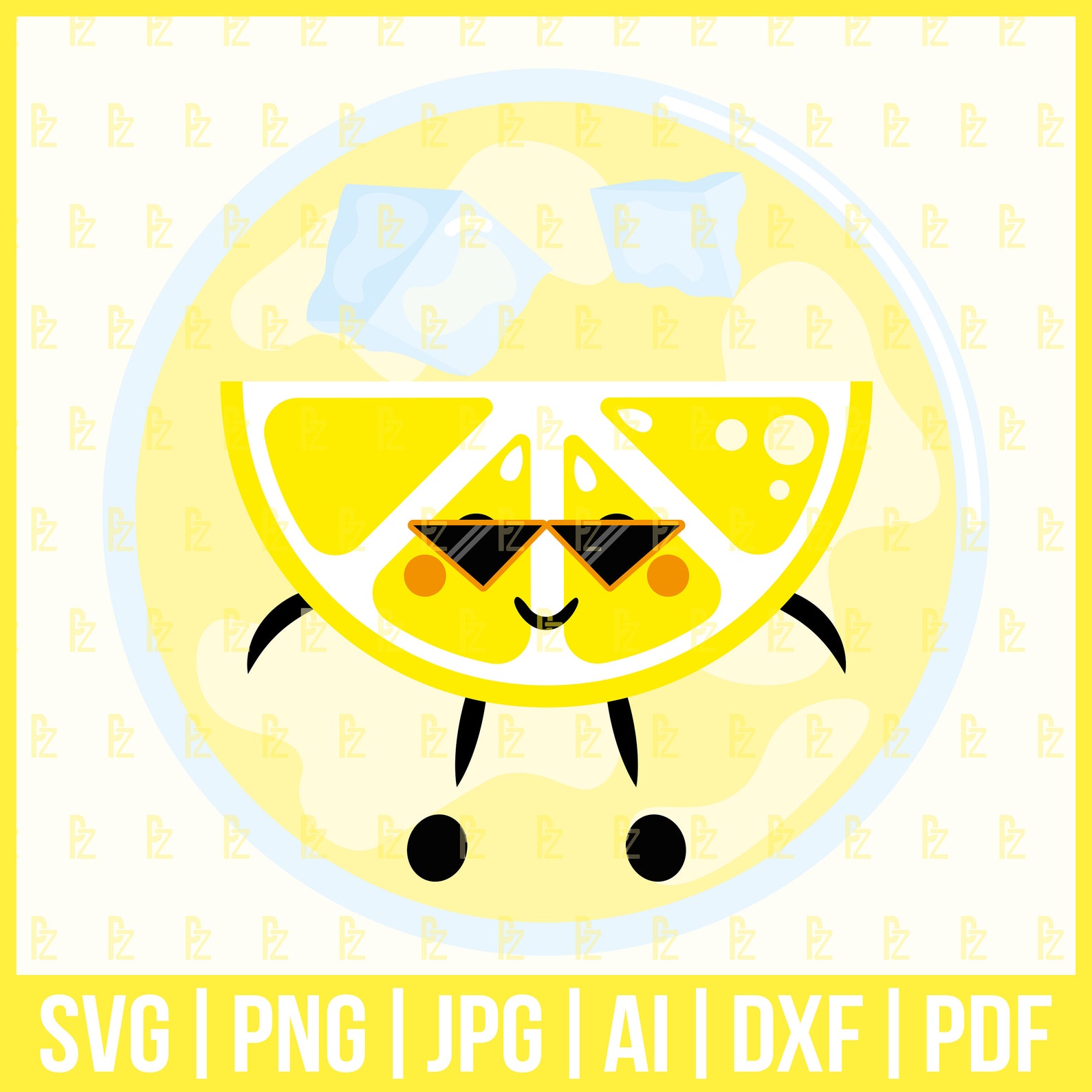 SVG Lemon Chill, Svg Drawing, Dxf, Ai, Png, Eps, Pdf, Groovy, Digital ...