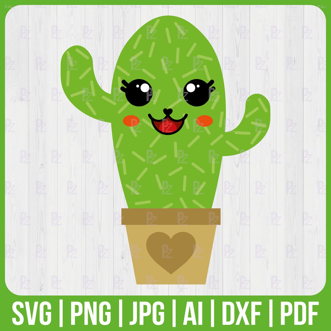 Plant Svg, Kawaii and Cute Svg, Plant Pot File, Instant Download, Png ...