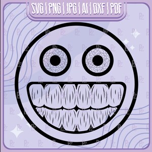 Creapy Smiley Face Svg High Smiley Svg Emoji Svg Svg Files for Cricut ...