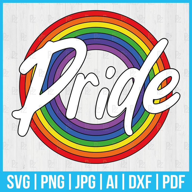 Rainbow Pride Svg, Lgbtq Svg, Gay Pride Svg, Dxf, Svg, Png, Jpg, Eps ...