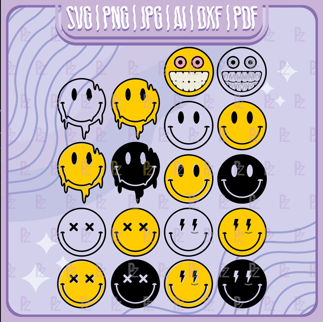 Smiley Bundle Svg High Smiley Svg Emoji Svg Svg Files for Cricut and ...