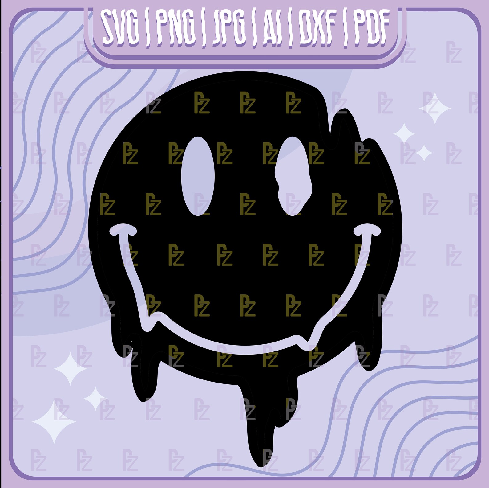 Drippy Smiley Face Svg Happy Face Svg Emoji Svg Svg Files for Cricut ...