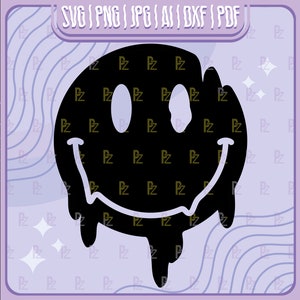 Drippy Smiley Face Svg Happy Face Svg Emoji Svg Svg Files for Cricut ...