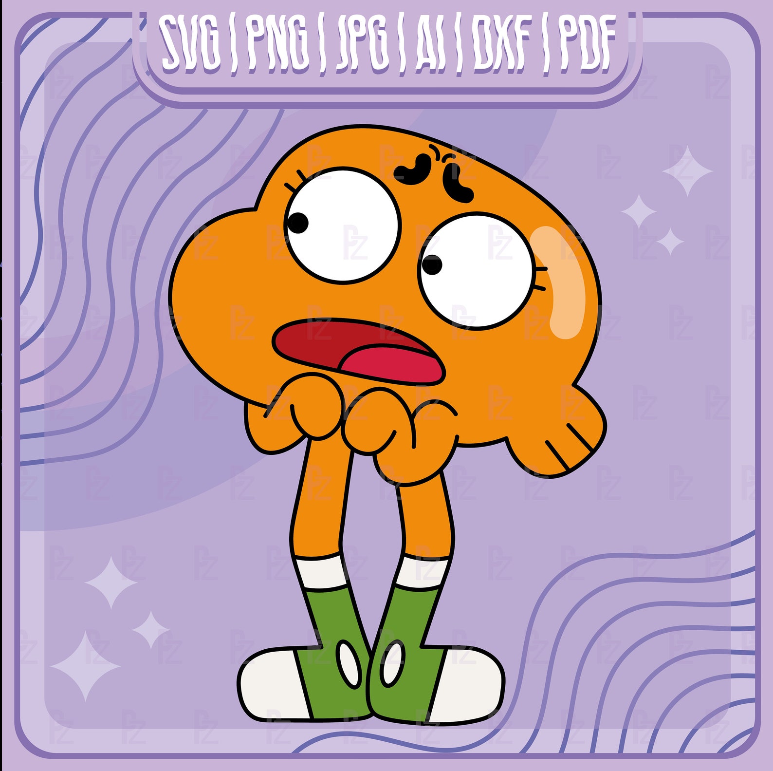 Cartoon Bundle Svg Gumball and Darwin Clipart Layered Vectors Png, Jpg ...