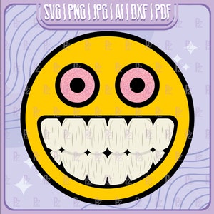 Creapy Smiley Face Svg High Smiley Svg Emoji Svg Svg Files for Cricut ...