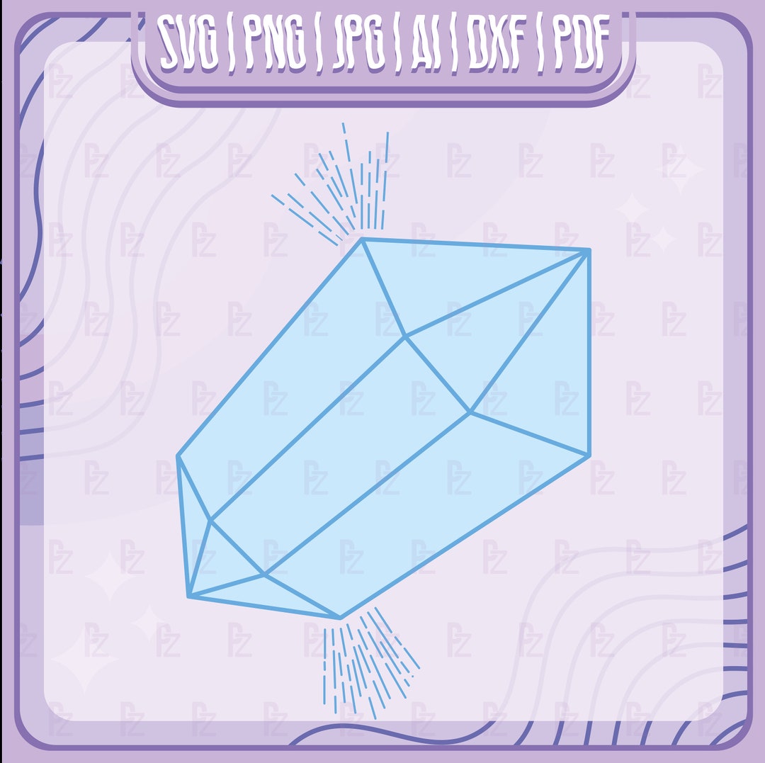 Crystal Gem Svg File Diamond Svg Gemstone Clipart and Vector Jpg, Png ...