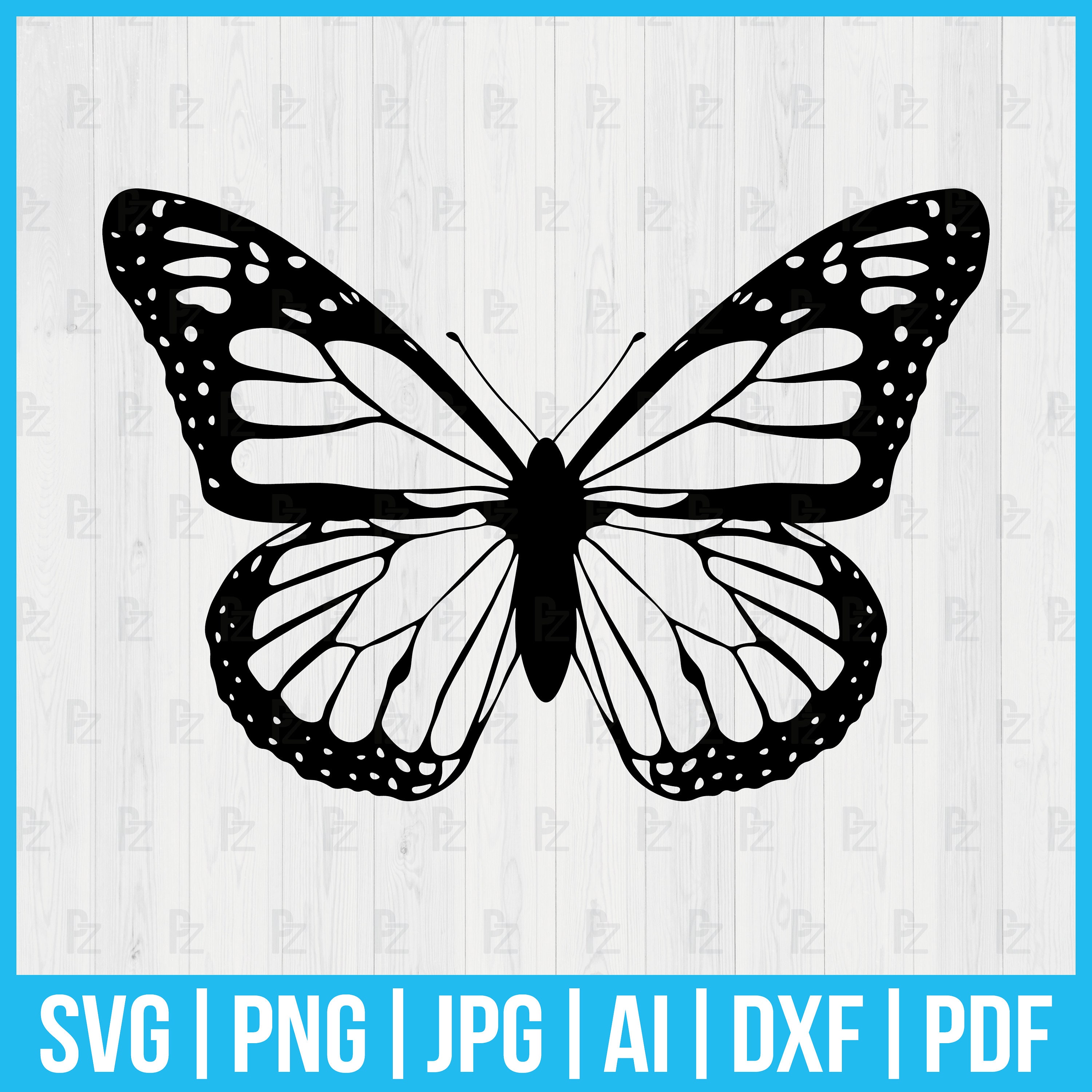SVG Butterfly, Cutting File, Butterfly for Cricut, Silhouette, Svg, Dxf ...