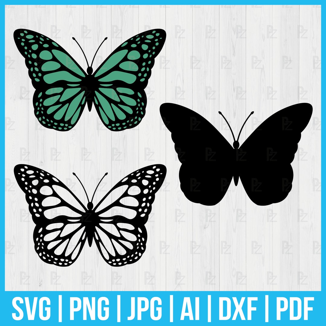 SVG Butterfly, Cutting File, Butterfly for Cricut, Silhouette, Svg, Dxf ...