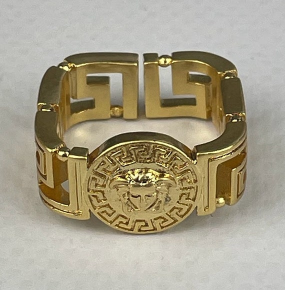 Vintage versace gold ring - Gem