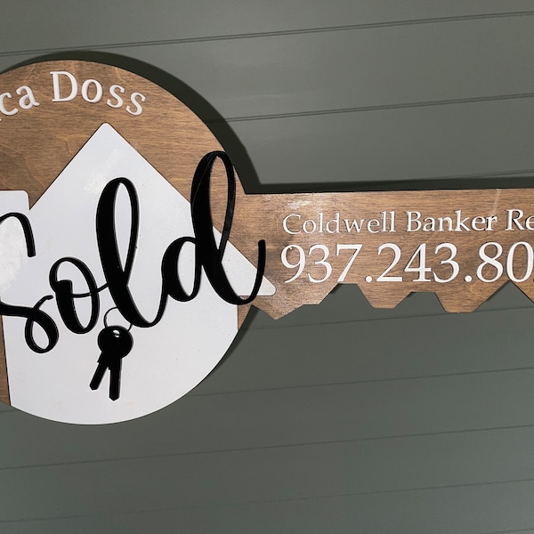 Realtor Sold Sign - Etsy