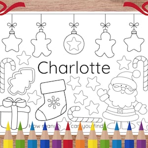 Personalized Christmas Coloring Page: Custom Xmas Activity (printable ...