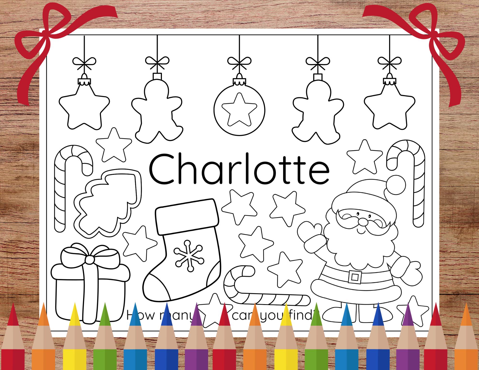 Personalized Christmas Coloring Page: Custom Xmas Activity (printable ...