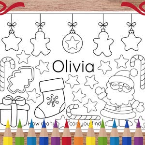 Personalized Christmas Coloring Page - Custom Holiday Gift ...