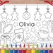 Personalized Christmas Coloring Page: Custom Xmas Activity (printable ...
