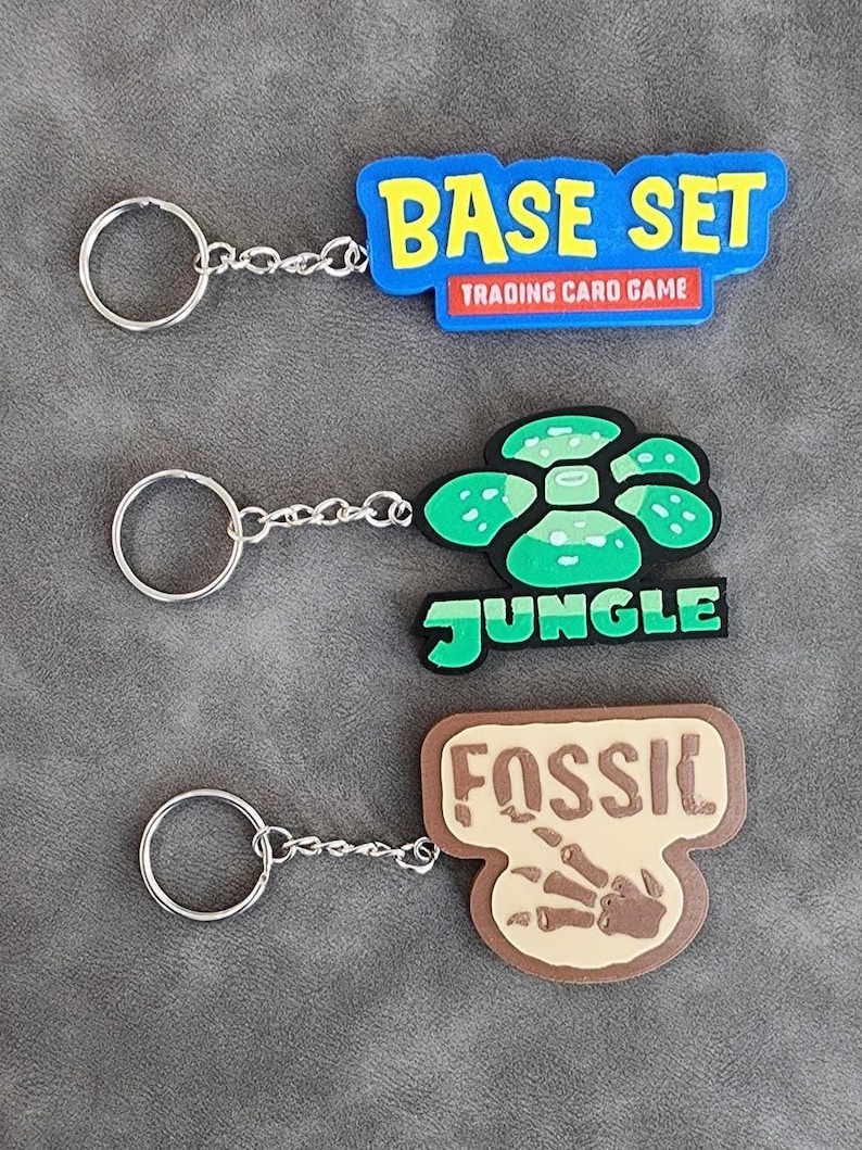 Vintage Gen 1 Logo 3D Binder Pull Tags Label Keychains Collection ...