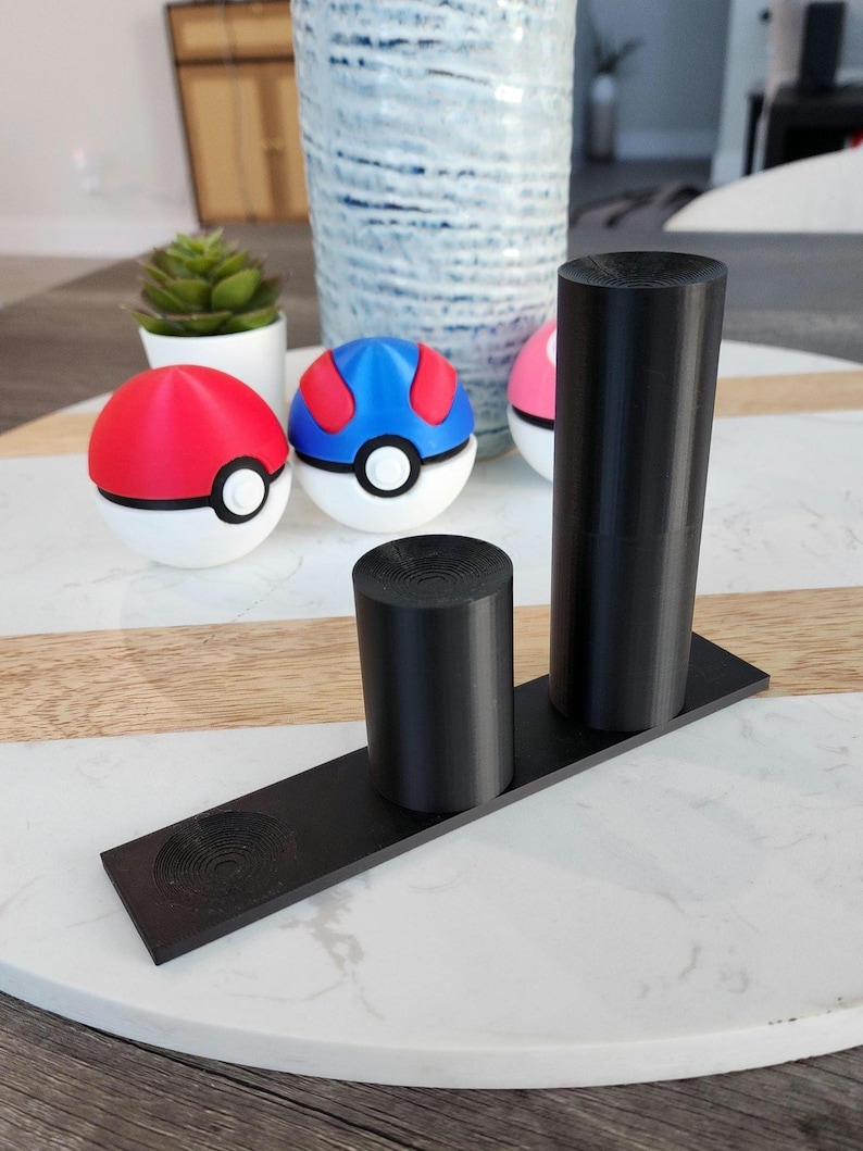 Pokeball 3-tier Display Stand for Shelf or Desk. Compatible With N3D ...