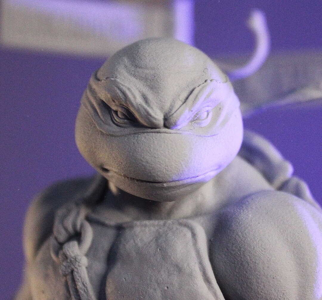 Hand Painted Leonardo Figurine TMNT Collectible Custom Ninja Turtle Art ...