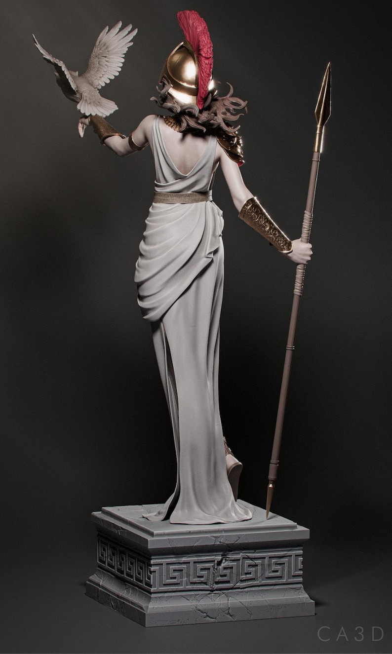 Athena 12K Quality Hand Painted Figurine, Mythology, Gift Athena Fans ...