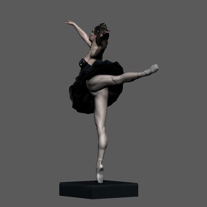 Black Swan Ballet Handmade Figurine | Elegant Ballet Art Statue ...