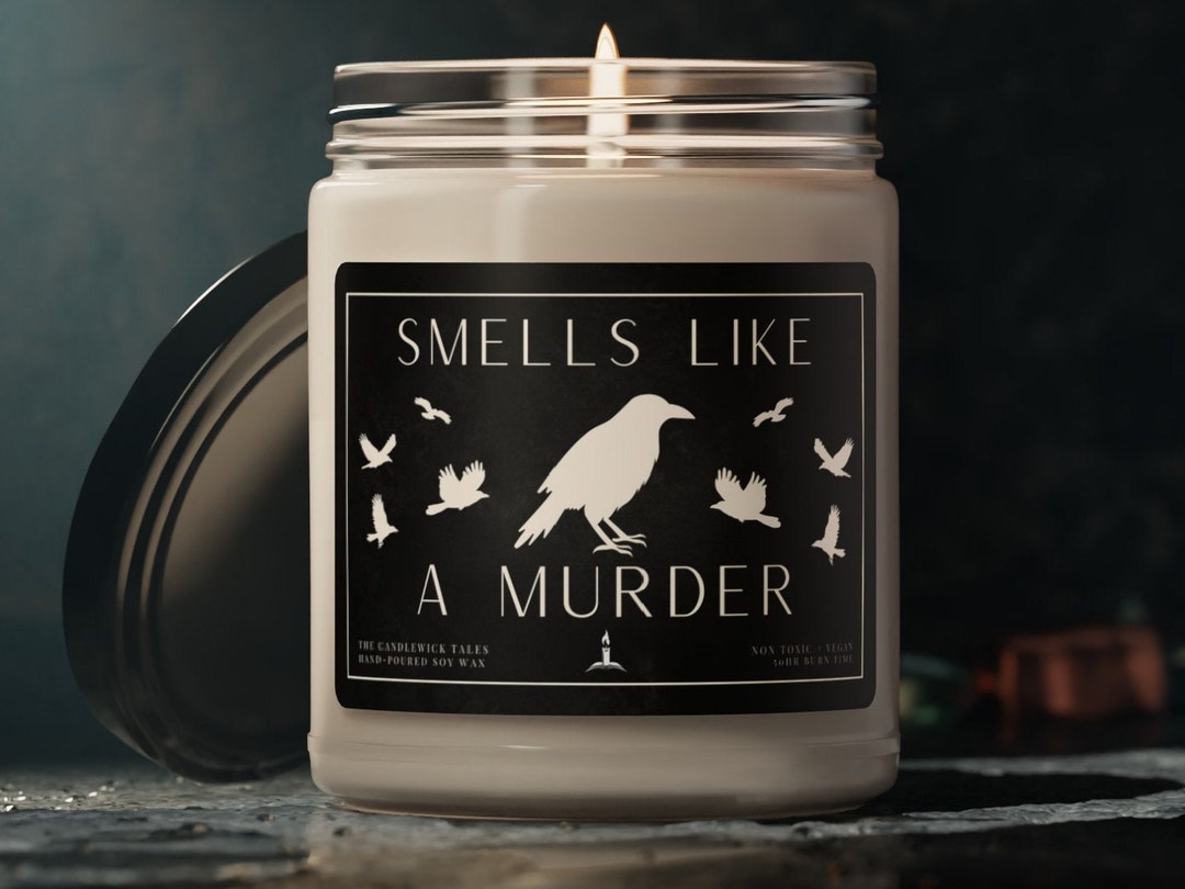 Smells Like A Murder Candle, Funny Murder Mystery Lover Gift, Halloween ...