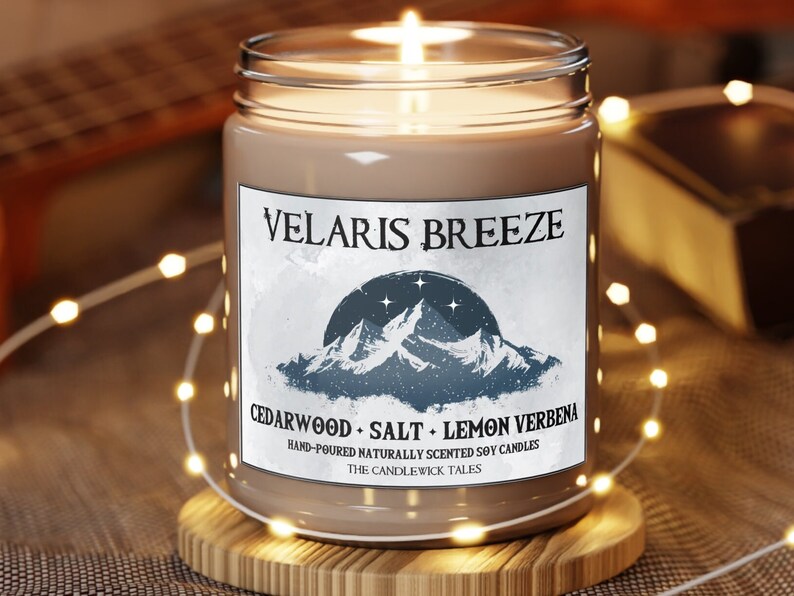 Velaris Breeze Candle, Fan-made, A Court of Thorns and Roses, Soy Vegan ...