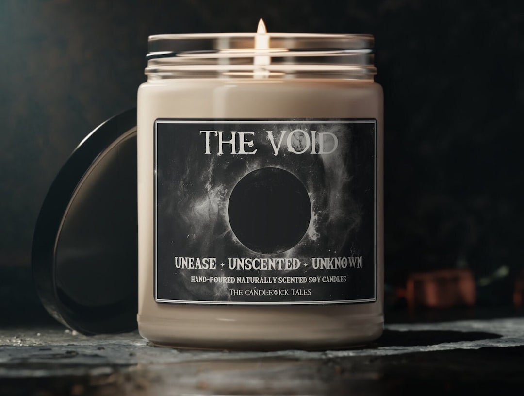 The Void Candle, Unscented Candle, Embrace the Silence, Gothic Design ...