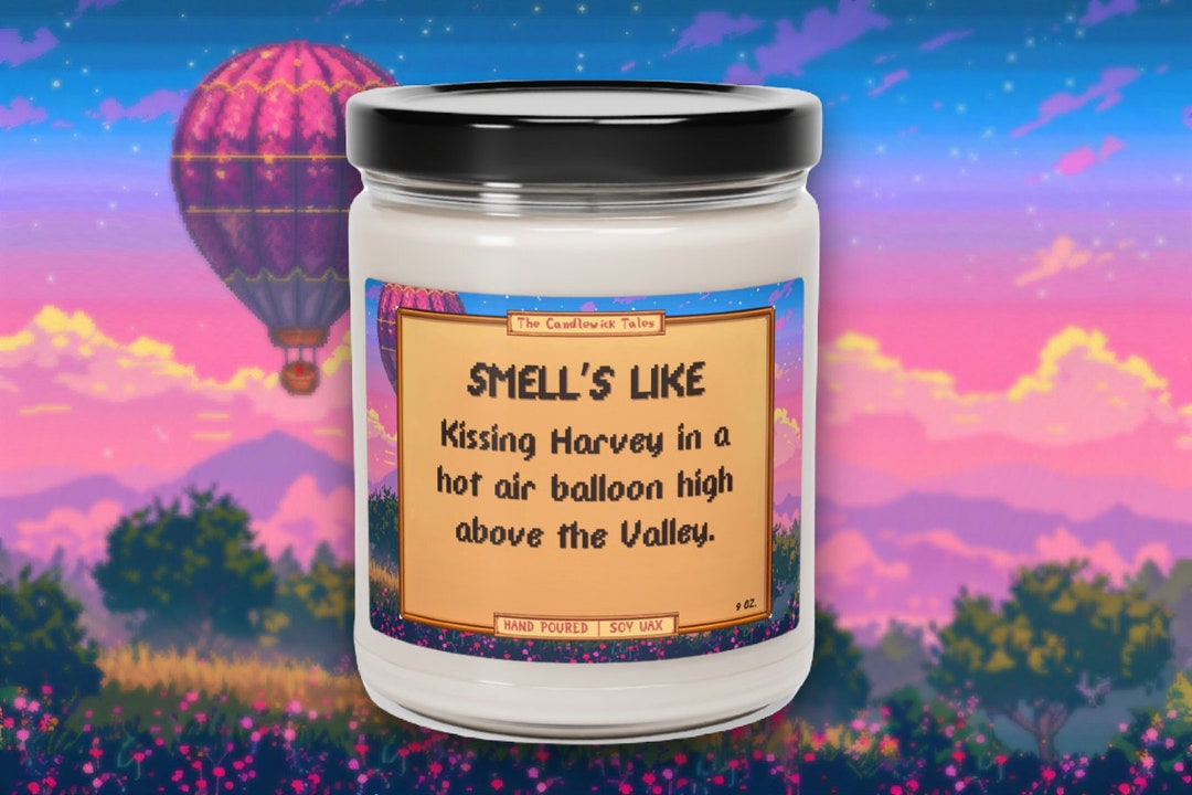 Harvey Candle | Kissing in a Hot Air Balloon | Stardew Valley Gift ...