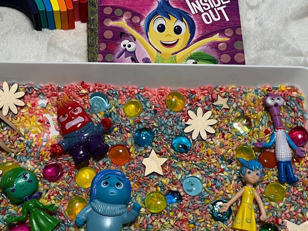 Inside Out 2 Sensory Bin and Book, Rainbow Busy Box Montessori Toddler ...