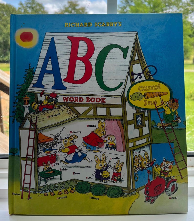 Vintage Richard Scarry's ABC Word Book: Classic Children's Hardcover - Etsy