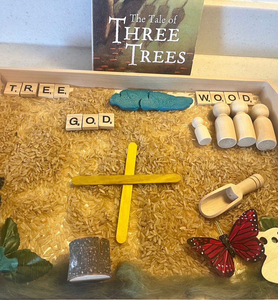 Nature Sensory Bin With Christian Book, Busy Box With Montessori ...