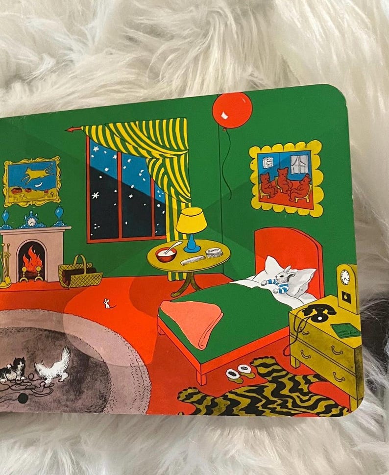 Goodnight Moon Board Book, Kids Vintage Book for Childrens Bedtime ...