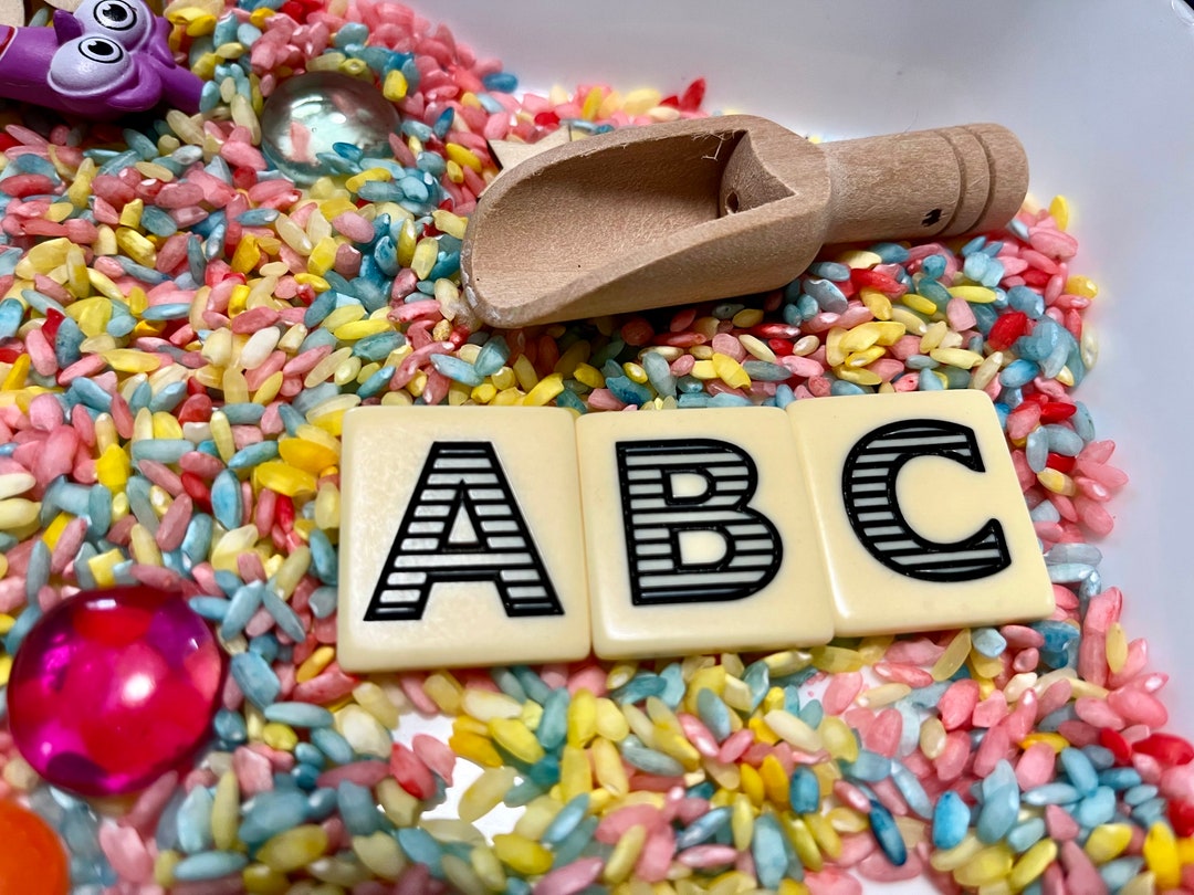 Alphabet Sensory Bin, Handmade Kit, Educational Activity Pretend Play ...