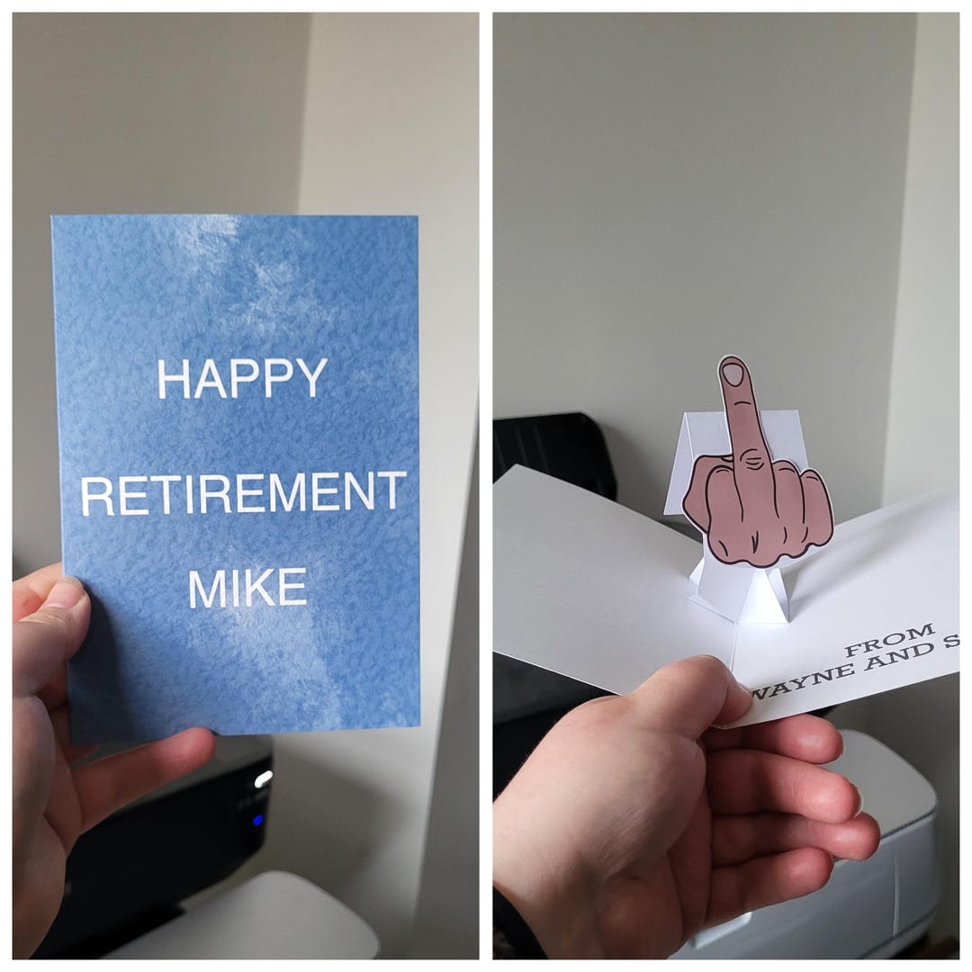 Middle Finger Pop-up Card - Personalised - Etsy