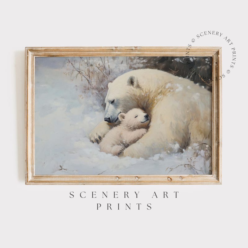 Polar Bear Painting - Etsy