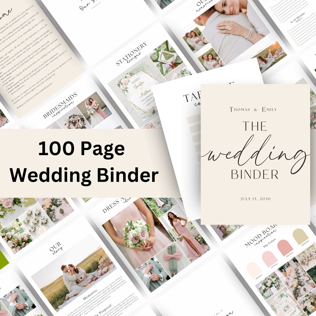 All-in-one Wedding Binder Template | Wedding Day Planner and Organizer ...