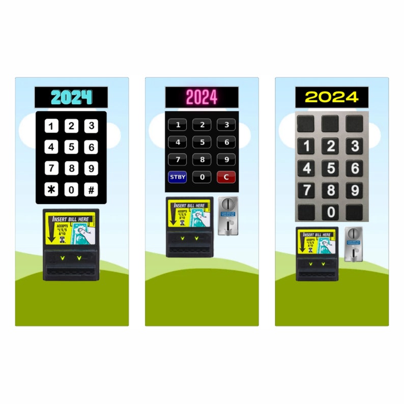 Money Panel for Vending Machine Template | Edit in Canva | Gift Box ...