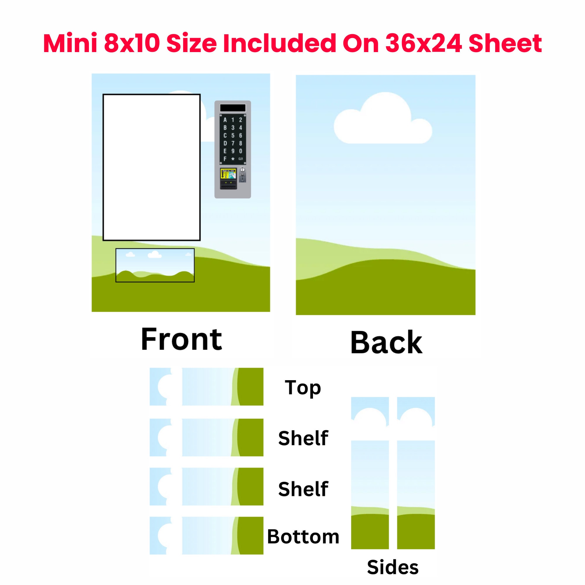 Vending Machine Template | Edit in Canva Template | 8X10 12X16 16X20 ...