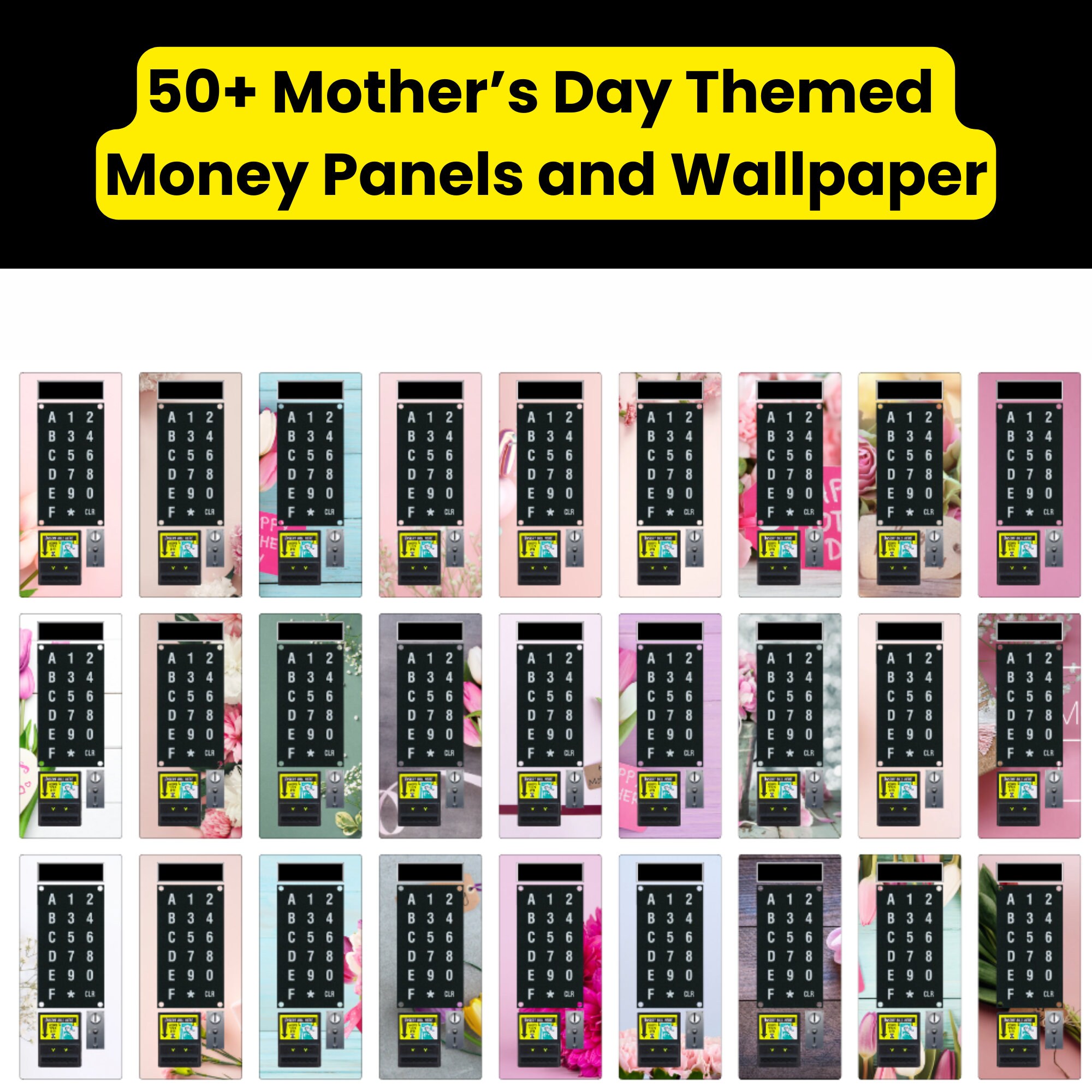 Money Panel for Vending Machine Template | Edit in Canva | Gift Box ...