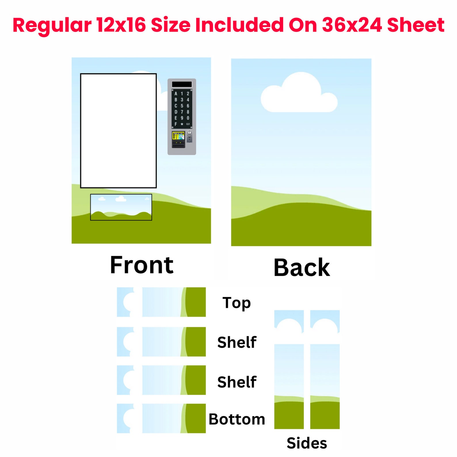 Vending Machine Template | Edit in Canva Template | 8X10 12X16 16X20 ...