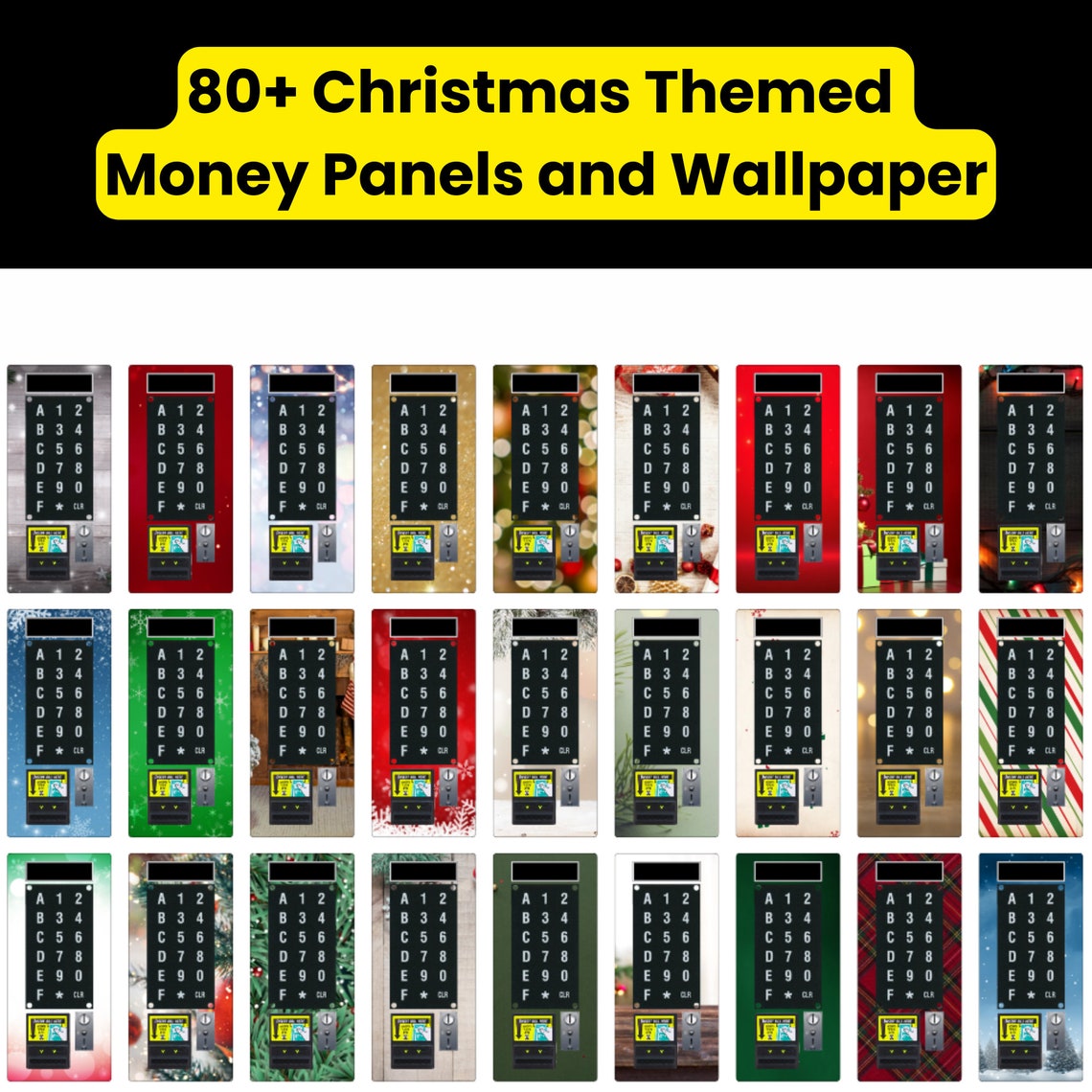 Money Panel for Vending Machine Template Edit in Canva Gift Box Diy Vending Machine Editable ...