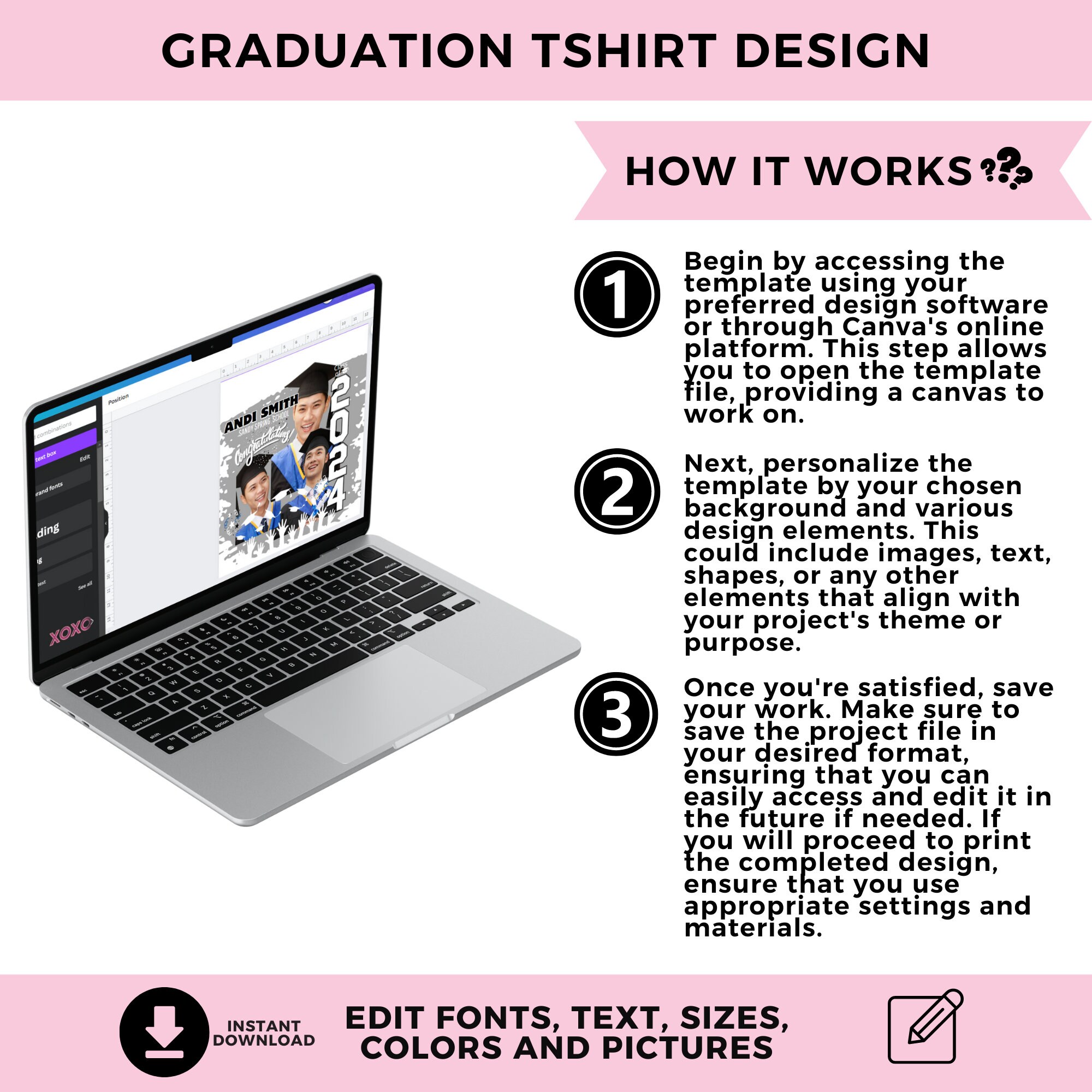 All Over T-shirt Sublimation Template Graduation T Shirt Design Senior ...