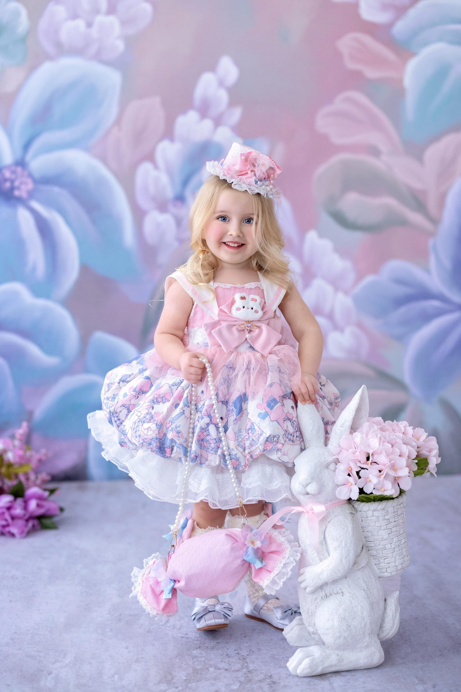 BUNNY EASTER DRESS | Kids Bunny Costume | Bubble Hem Bunny Dress ...