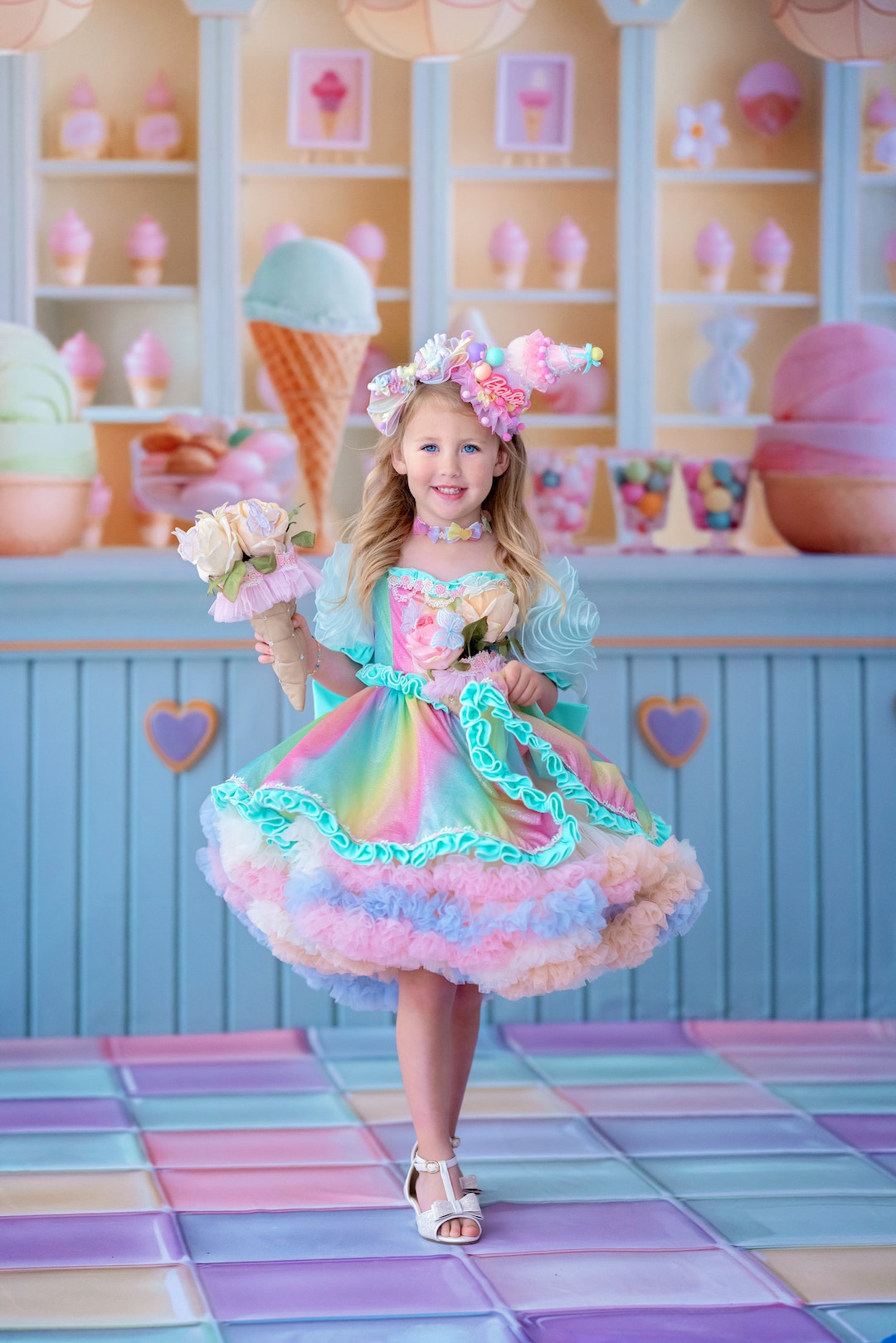 FAIRYTALE KID DRESS | Pageant Candy Dress | Ice Cream Dress | Candy ...