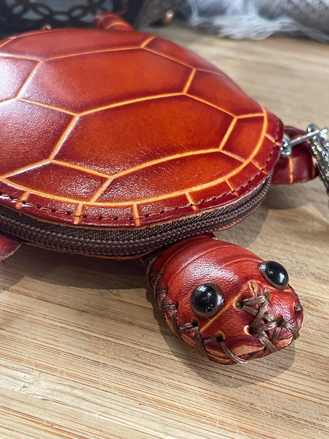 Personalised Handmade Leather Turtle Coin Purse, Turtle Bag, Leather ...