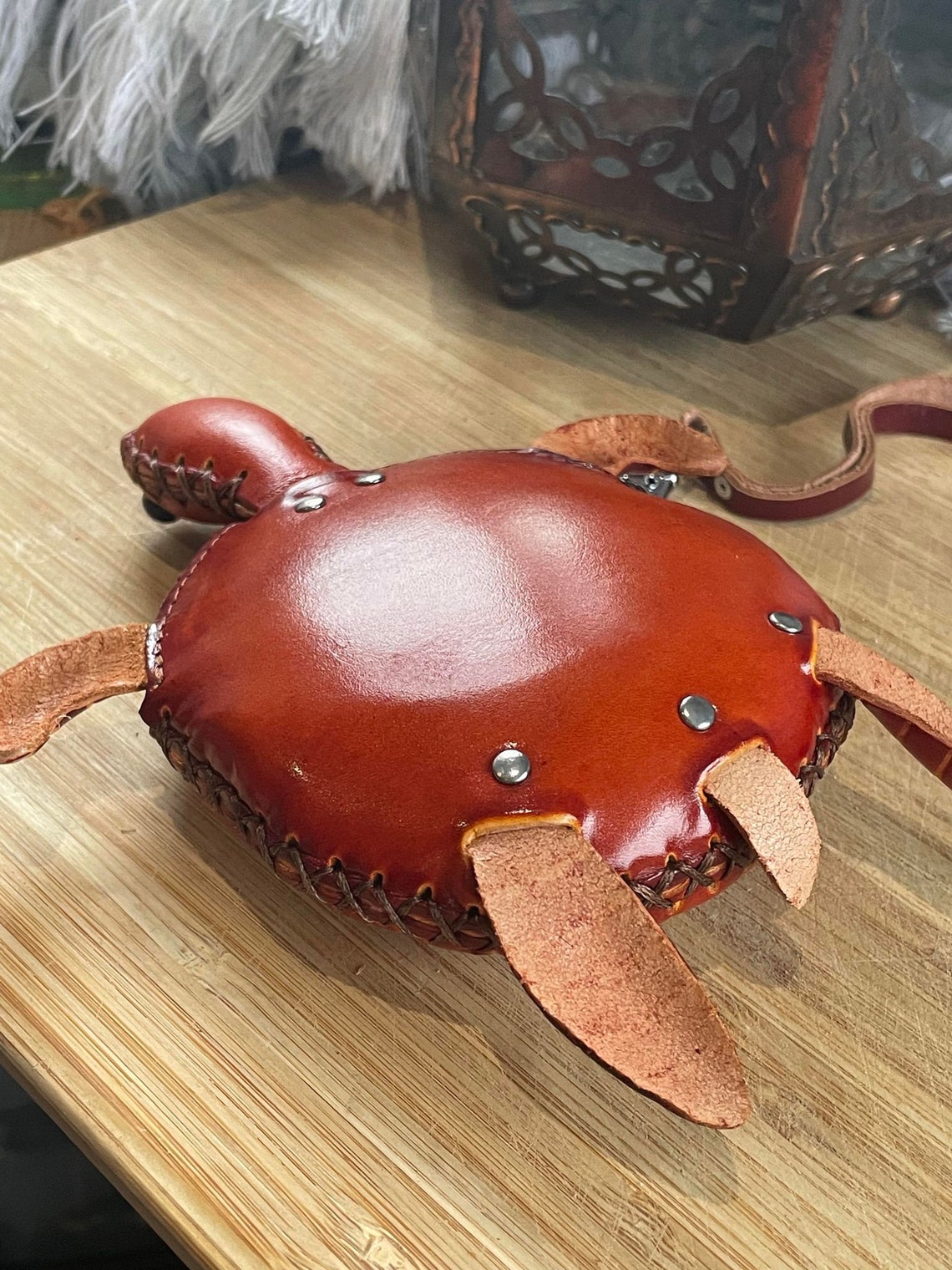 Personalised Handmade Leather Turtle Coin Purse, Turtle Bag, Leather ...