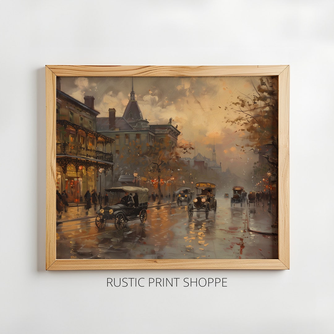 Busy Main Street | PRINTABLE Art Download | Rustic Print Shoppe | 03 ...