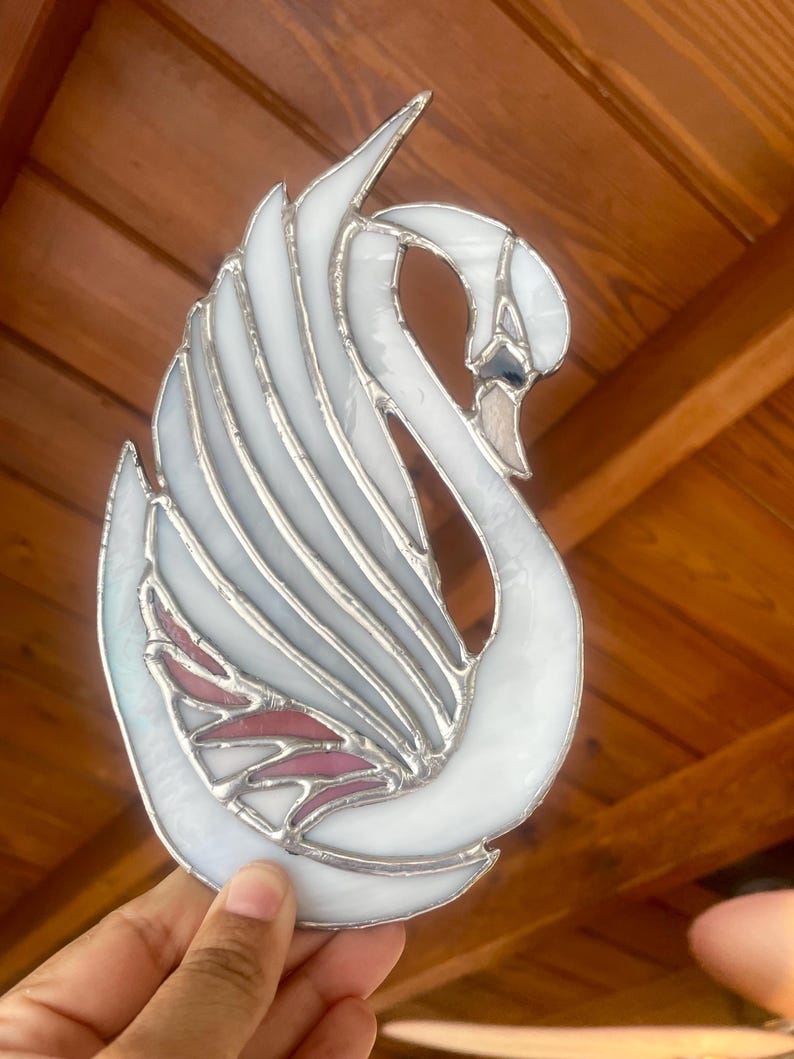 Posing Swan DIGITAL PATTERN for Stained Glass or Embroidery Pattern ...